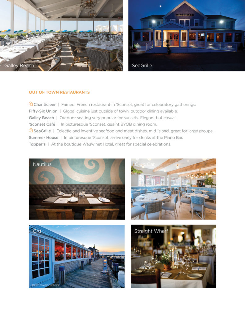 Nantucket Dining Guide - Fisher Real Estate Nantucket