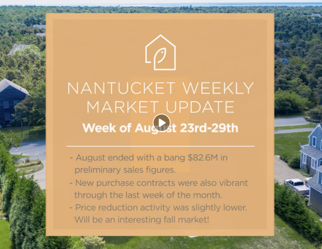 Weekly Nantucket Market Report for August 23rd-29th