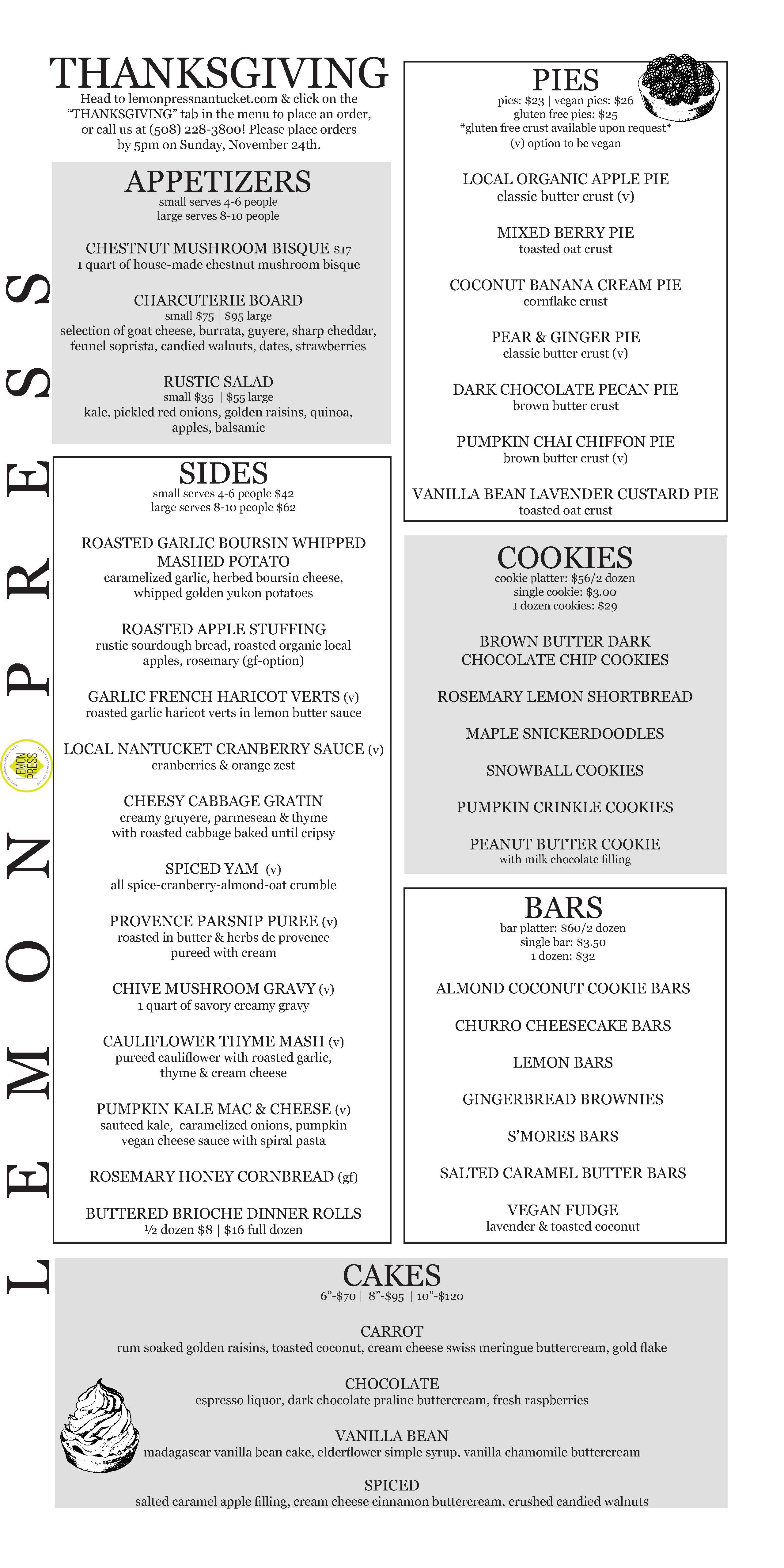 Nantucket Thanksgiving Dinner Take-out + Dine-in Options - Fisher Real ...